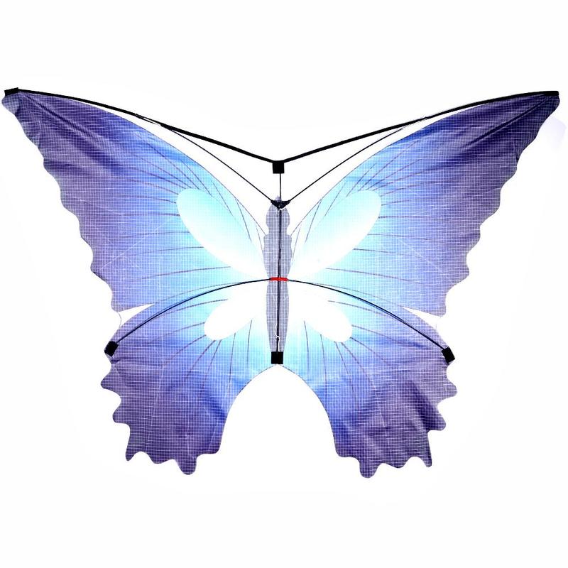 Outdoor Blue Butterfly Kite With Control Bar And 3... – Grandado