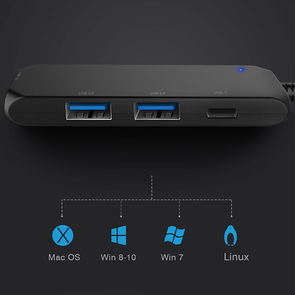 Concentrador de red USB tipo C, divisor con USB-C,... – Grandado