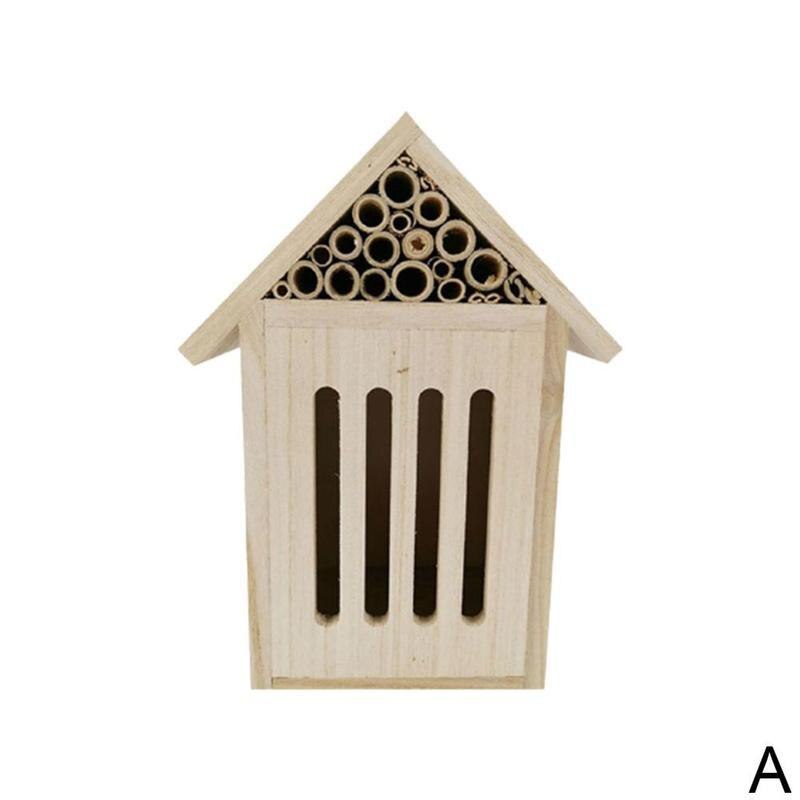 Bee House Attracts Peaceful Bee Pollinator Wooden ... – Grandado