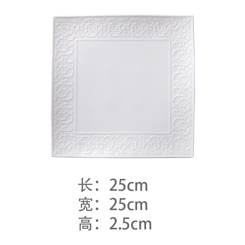 Home Kitchen Servies Pure Witte Steak Plaat Vlakke... – Vicedeal