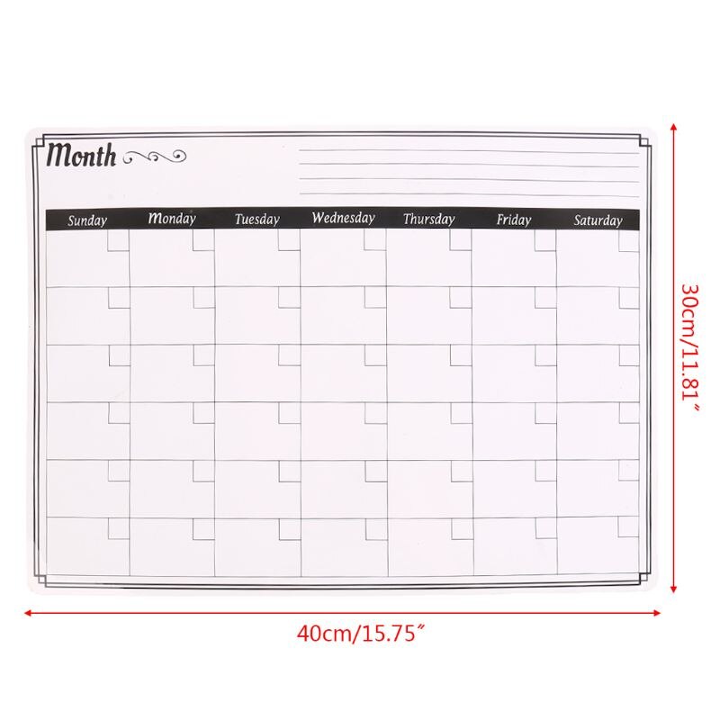 A3 Monthly Planner Magnetic Whiteboard Fridge Magn... – Grandado