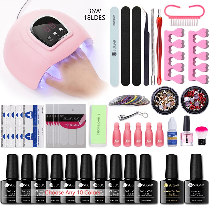 Nail Gel Set With Any 10/20 Colors gel Nail Polish... – Grandado