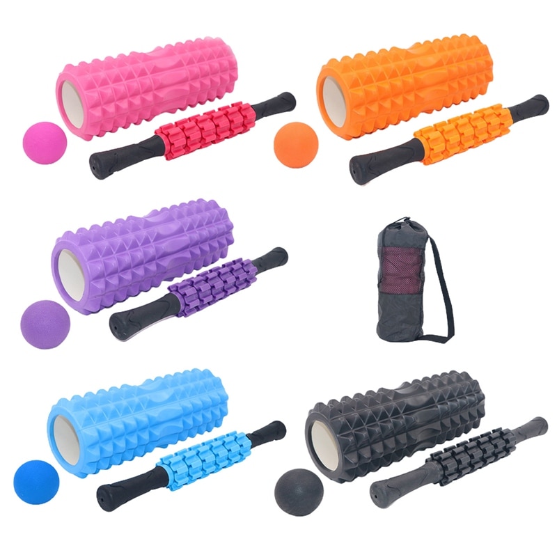 Yoga Column Fitness Yoga Foam Roller Set Gym Ball ... – Grandado