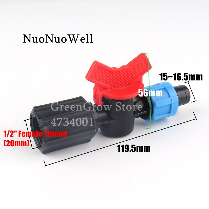 2 stk / mye blå 16mm drypp teip ventil vanning sys... – Grandado