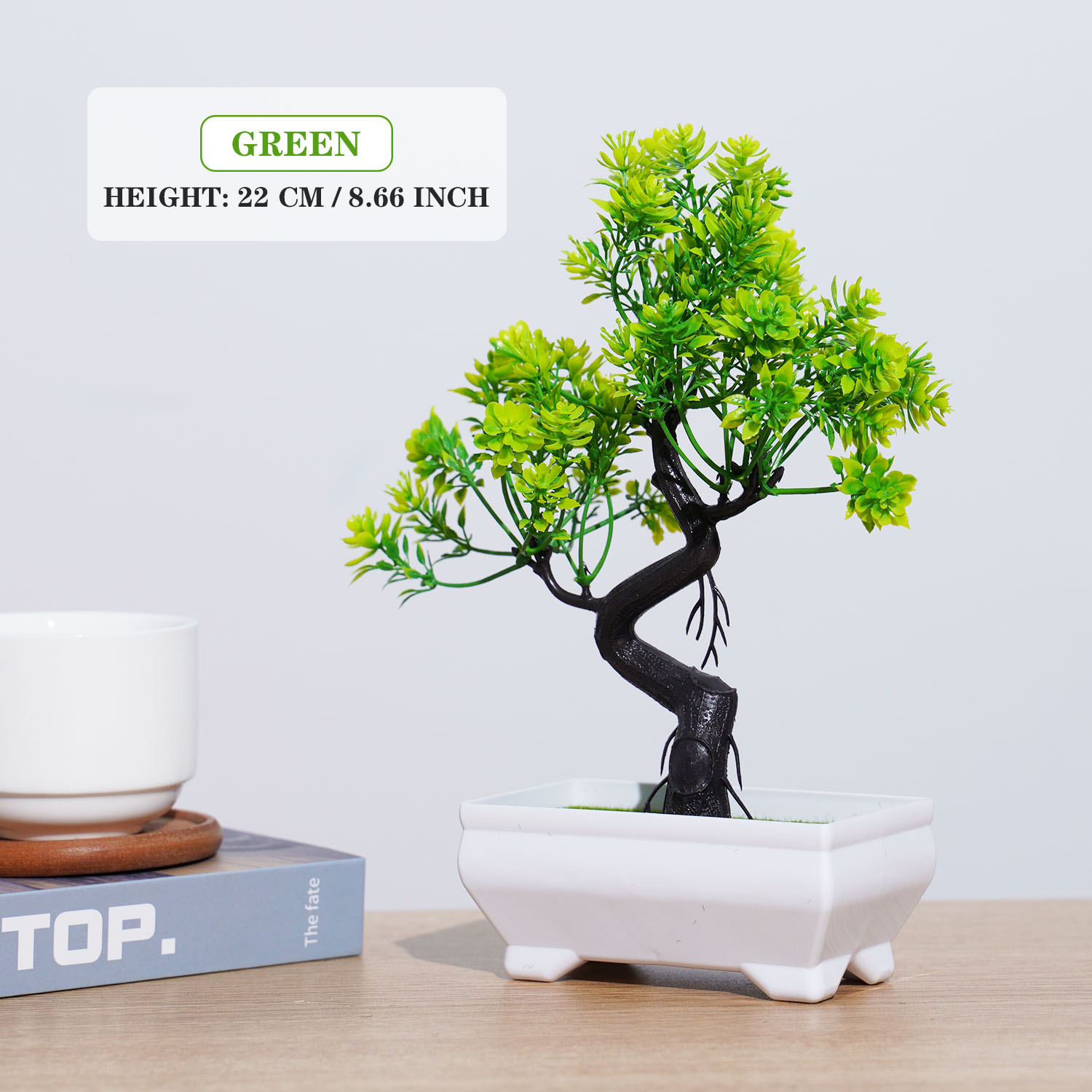Green Artificial Plants Bonsai Small Tree Grass Fl... – Grandado