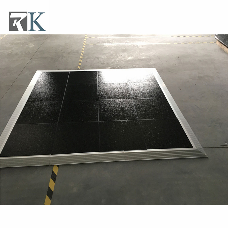 Weather-proof black PVC dance floor vinyl flooring... – Grandado