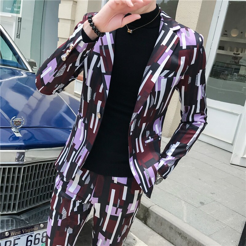 Men's Casual Boutique Suit 2 Pieces Set / Male Pri... – Grandado