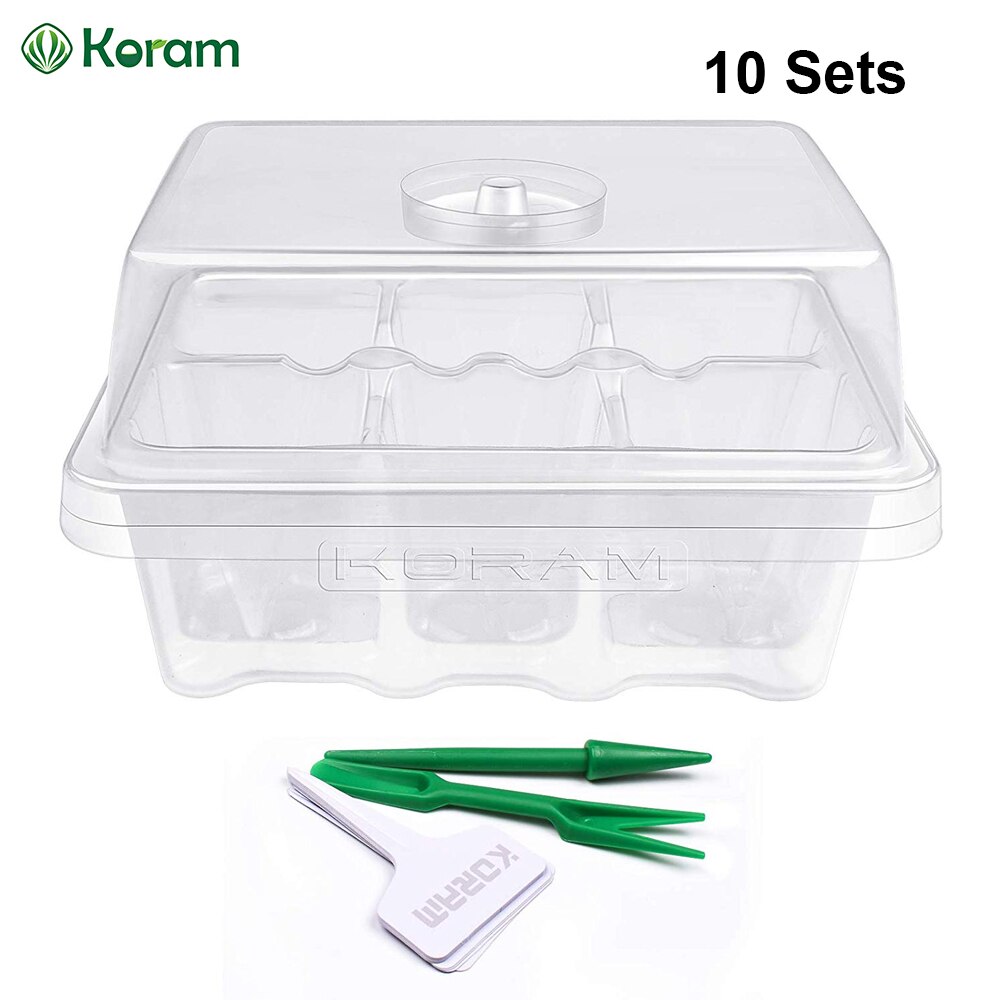 10 Set 6 Cells Transparent Seed Tray Grow Box KORA... – Grandado