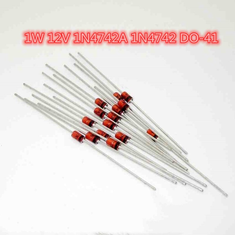 100PCS 1W 12V 1N4742A 1N4742 DO-41 Zener diode – Grandado