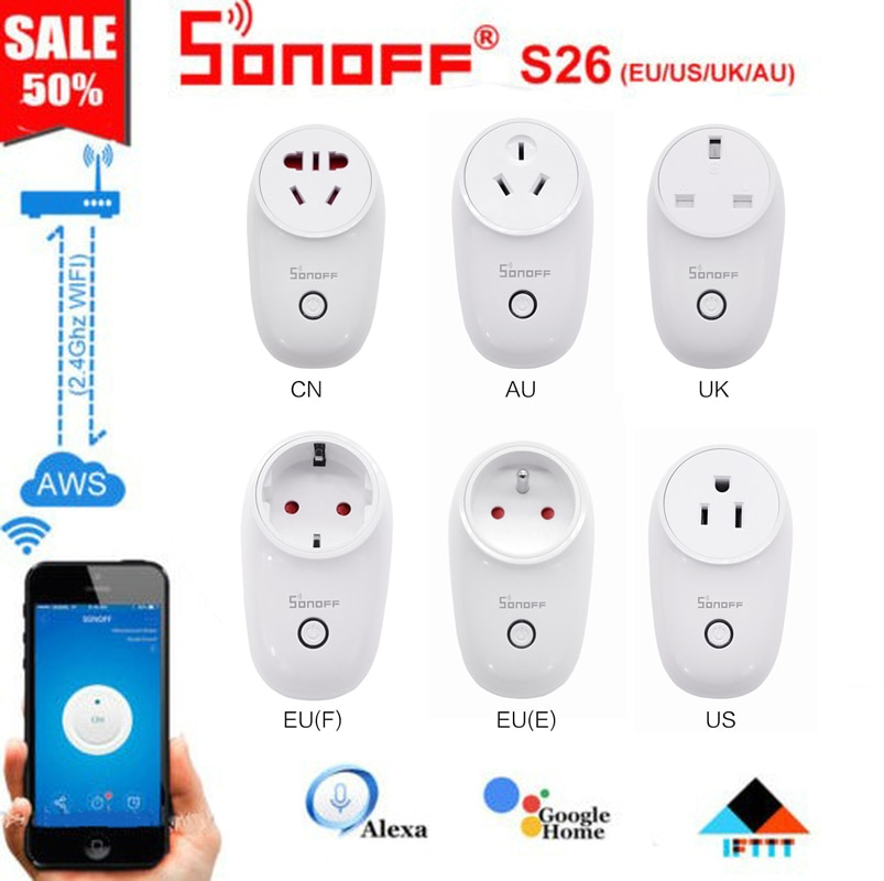 Sonoff S26 Basic Wifi Smart Power Socket Au/Cn/Eu/... – Grandado Sonoff S26 Basic Wifi Smart Power Socket Au/Cn/Eu/... – Grandado