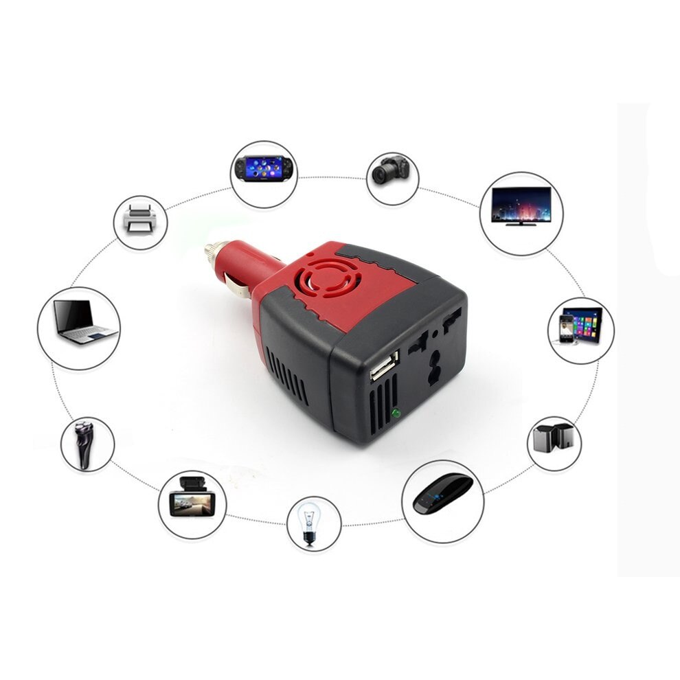 150W DC 12V to AC 220V Power Inverter Voltage Boos... – Grandado