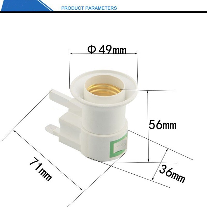 1PC E27 Socket Adapter LED Light To EU/US Plug Hol... – Grandado