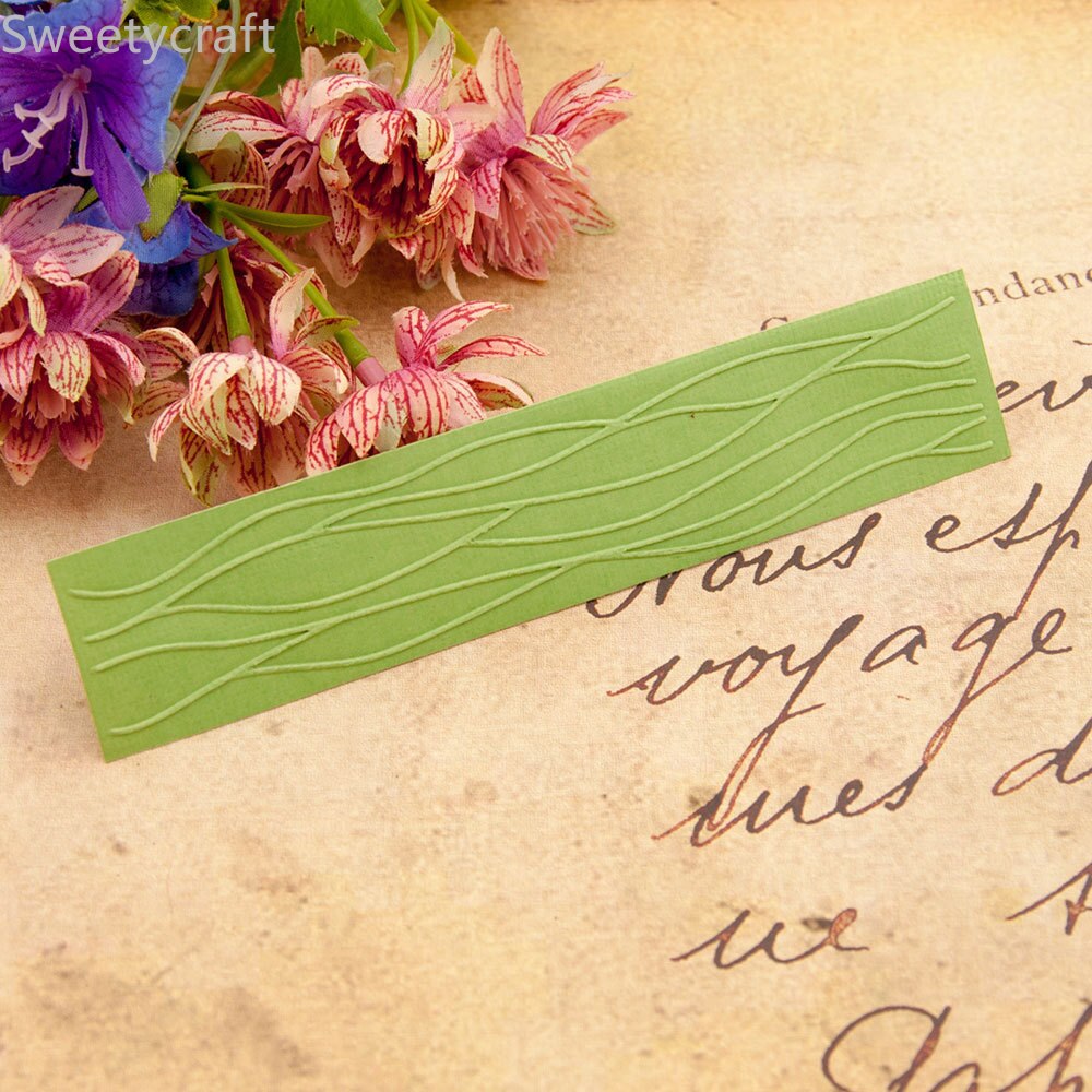 Wave Line Pattern Stencils Plastic Embossing Folde... – Grandado