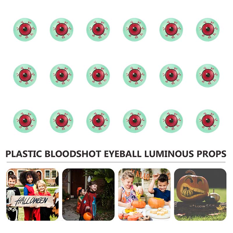 24 Halloween props plastic eyeball glowing eyeball... – Grandado