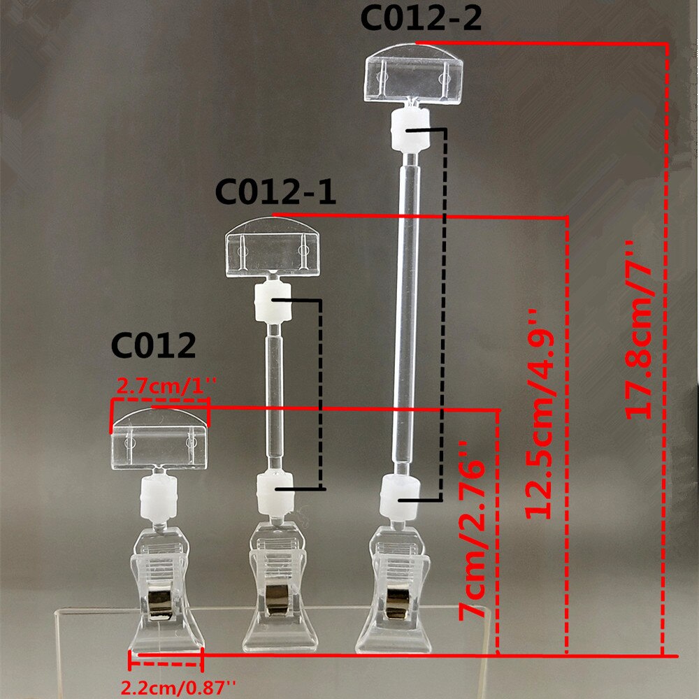 C012 Clear POP Merchandise Plastic Sign Signage Pa... – Vicedeal