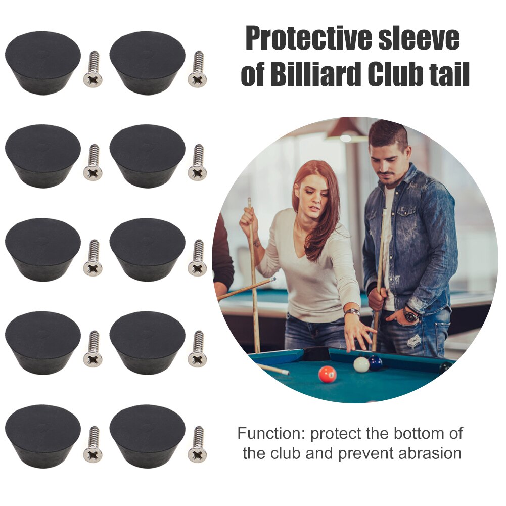 10 Stks/set Rubber Pool Cue Tip Biljart Bodem Pole... – Grandado