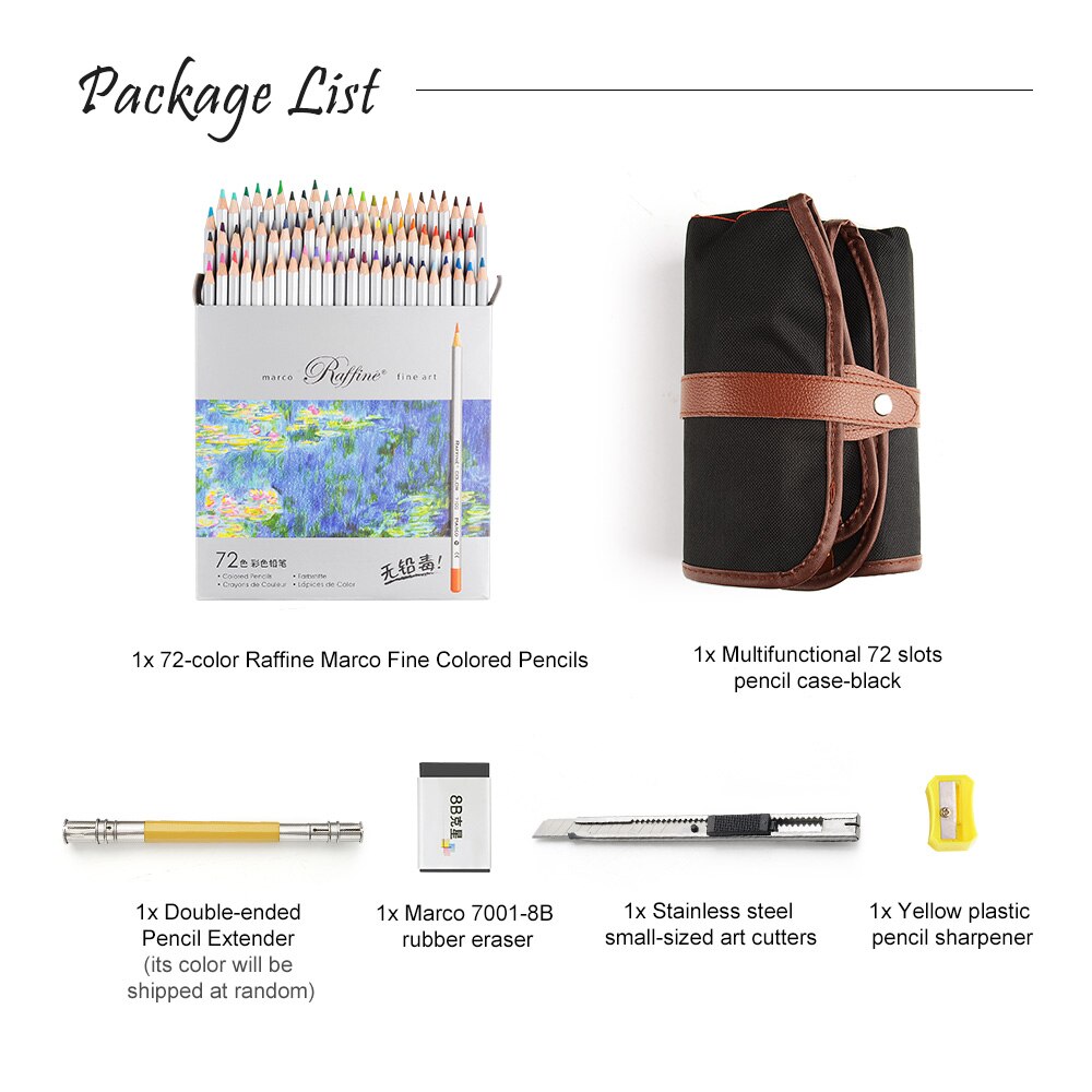 Marco Raffine Feine Kunst Farbige Bleistifte 48/72... – Grandado