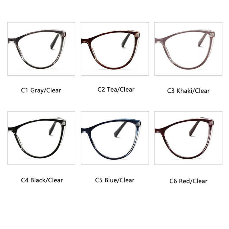 Brown Eyeglasses Frame Women Big Clear Lens Glasse... – Grandado