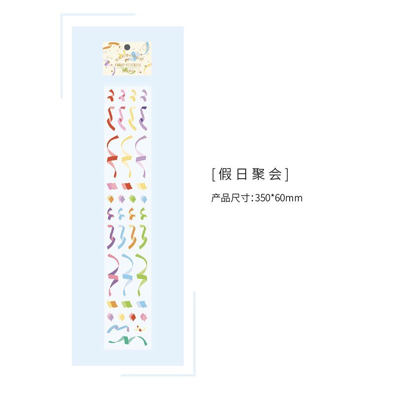 Mohamm 1Pc Party Series Long Strip Stickers Decora... – Vicedeal