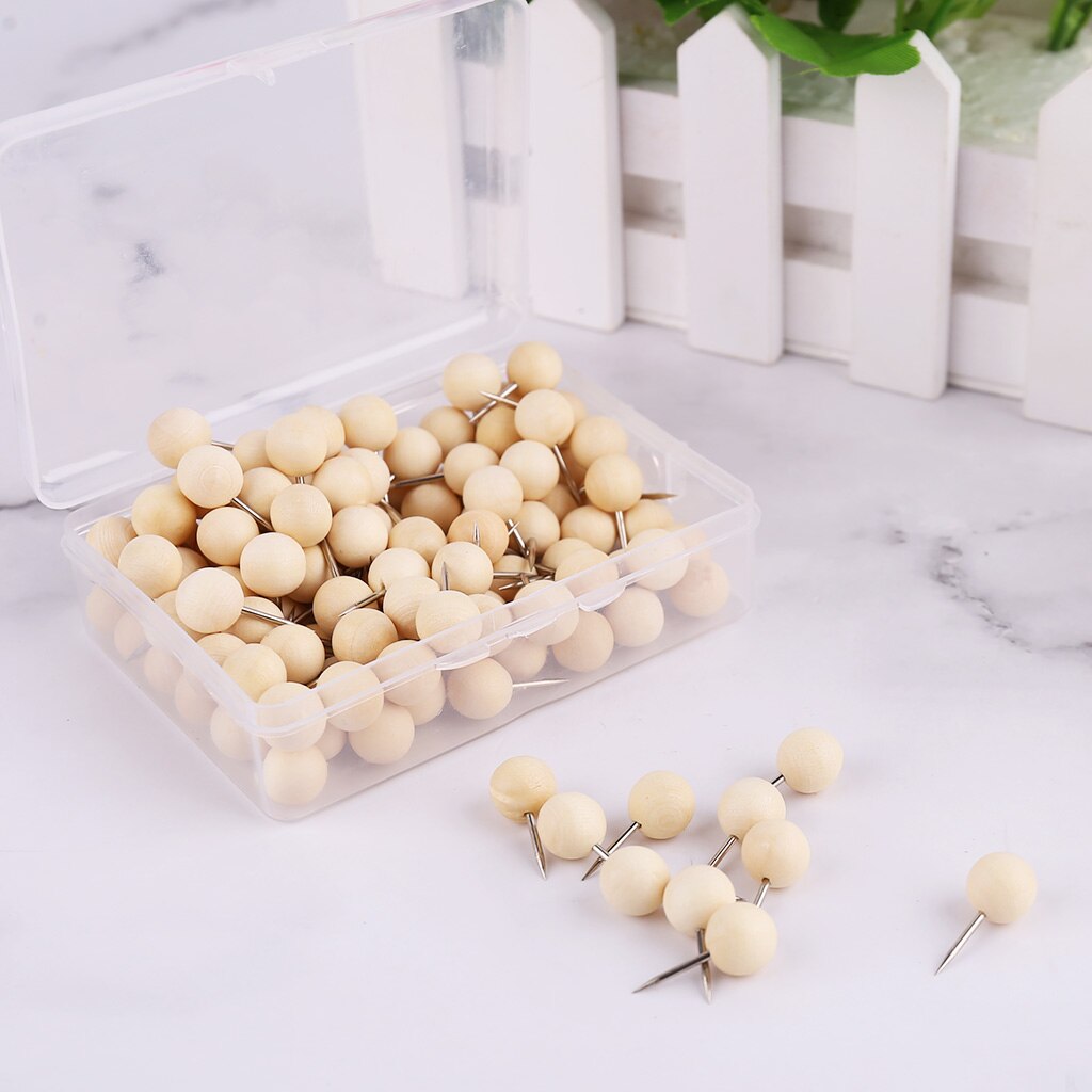 Chinchetas de madera para la escuela, chinchetas, ... – Grandado