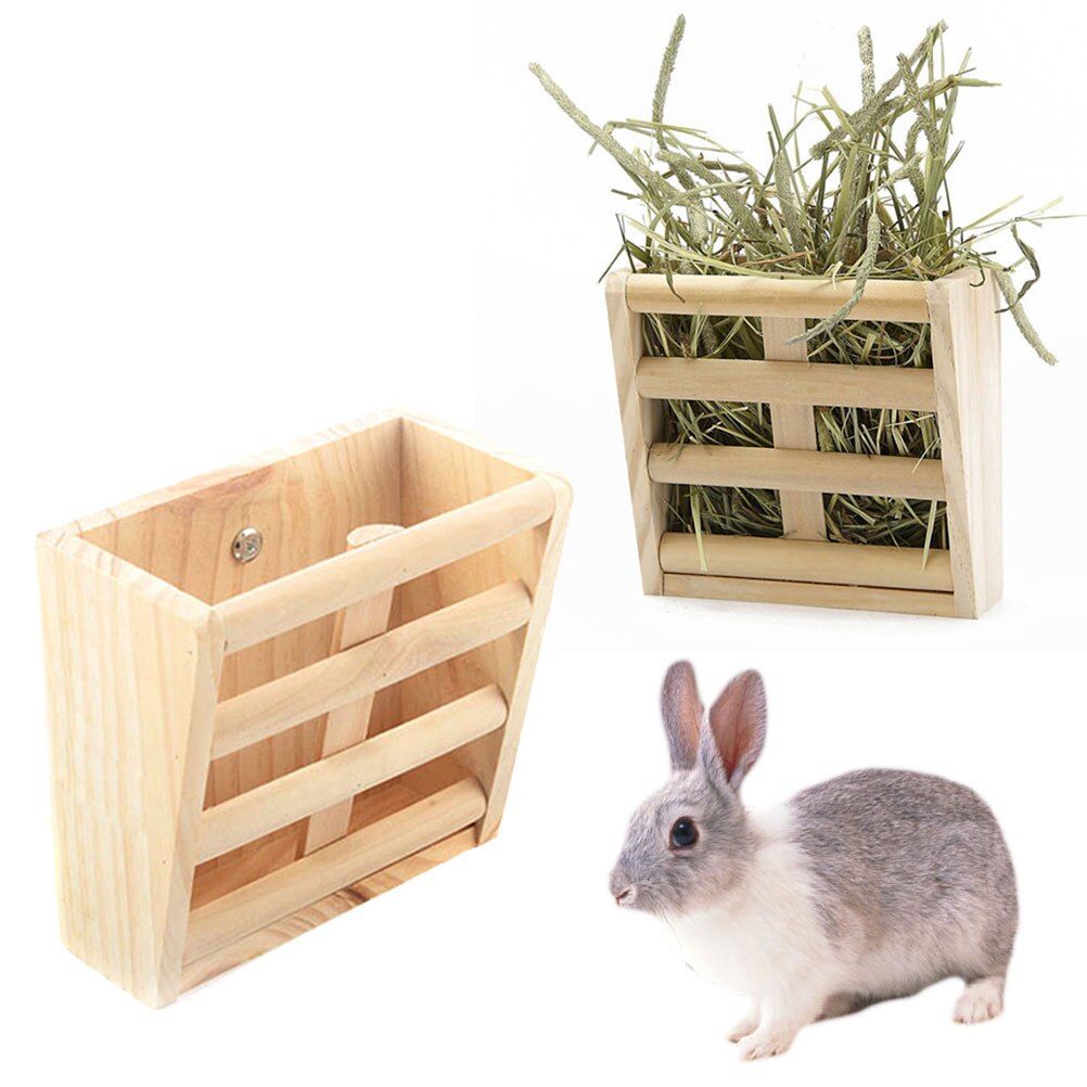 Small Animals Cage Rabbit Hay Feeder Rack Natural ... – Grandado