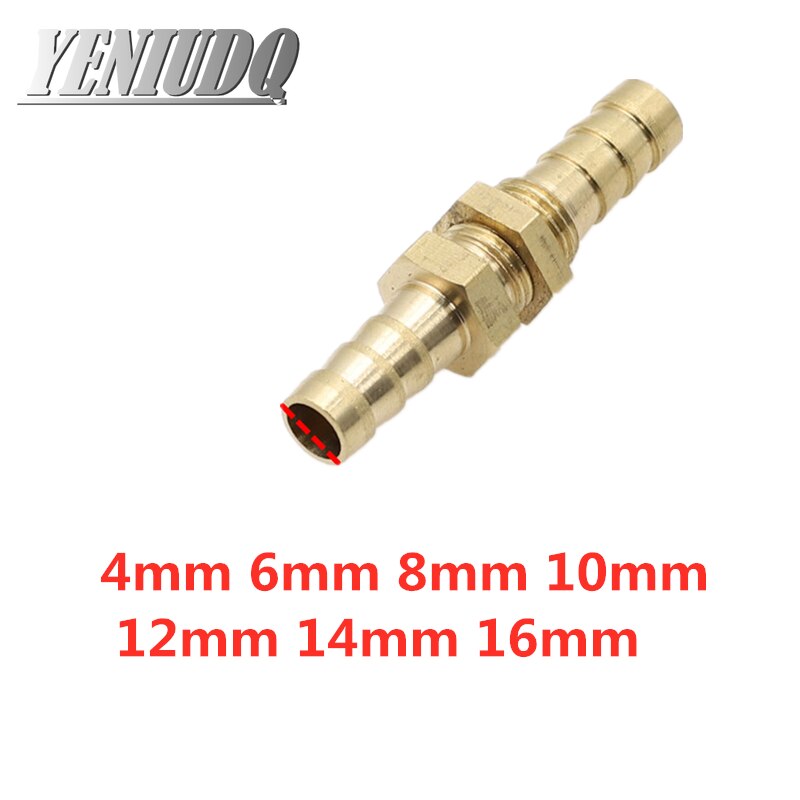 Pipe 6 8 10 12 14 16mm Hose Barb Bulkhead Brass Ba... – Grandado
