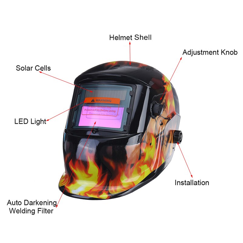 Solar Automatic Welding Helmet Welding Mask Auto D... – Grandado