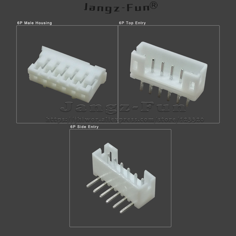 100pcs 6P JST PH 2.0 Plug 2.0mm Pitch 6 Pin Male a... – Grandado