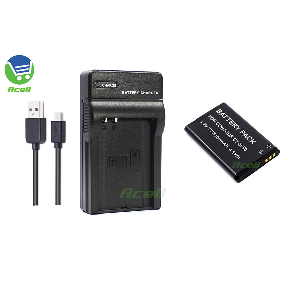 CT-3650 Battery + USB Charger for CONTOUR HD / CON... – Vicedeal