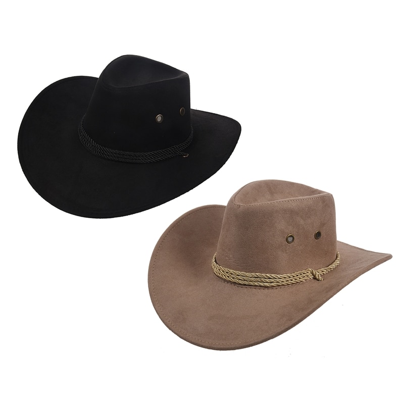 ABDB-2 Pcs Cowboy Cap Suede Look Wild West Fancy C... – Vicedeal