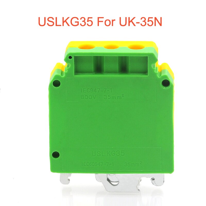1Pcs Ground Terminal Blocks USLKG35 DIN Rail Screw... – Grandado