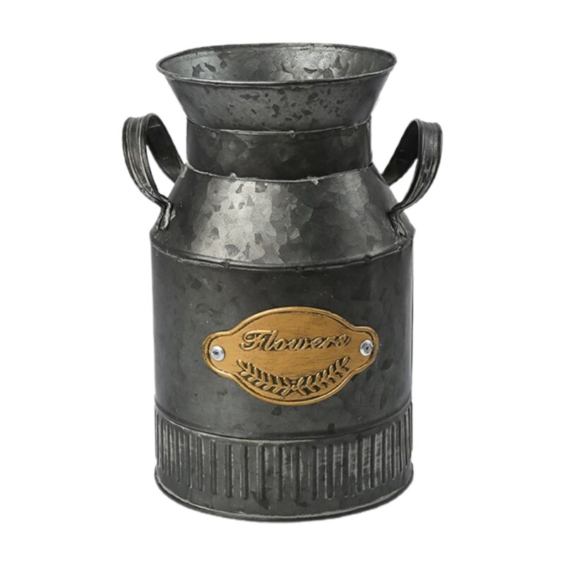 Pot de fleurs rustique en fer métallique, Vase de ... – Grandado