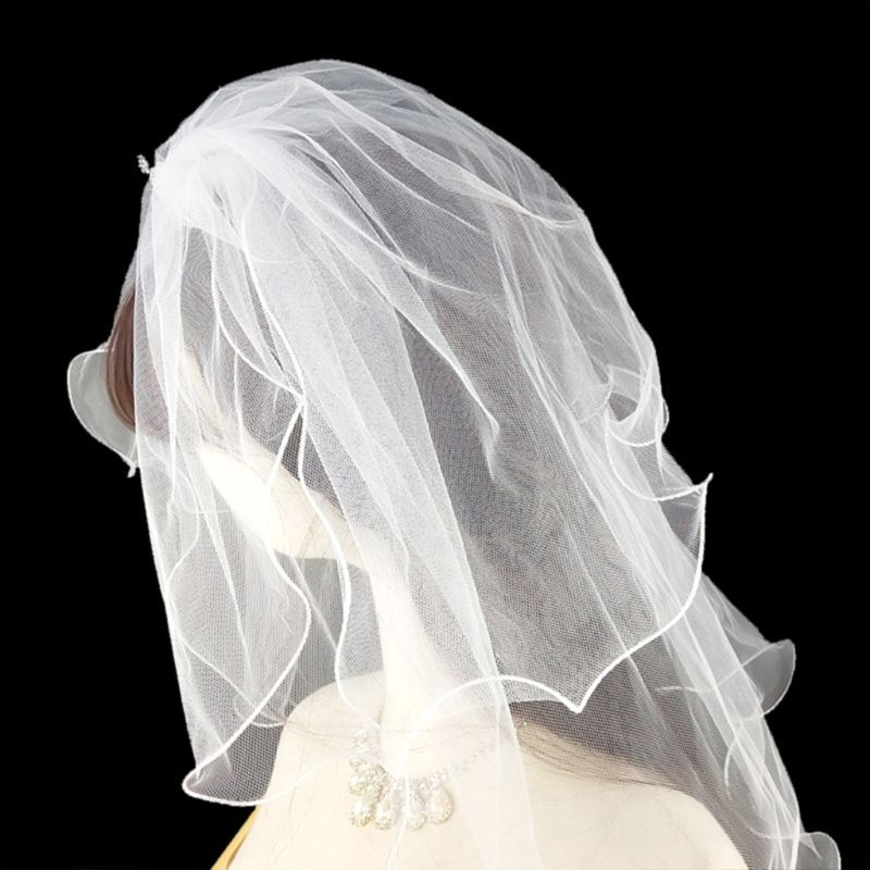 Kids Flower Girls First Communion 2 Layer Veil Hea... – Vicedeal