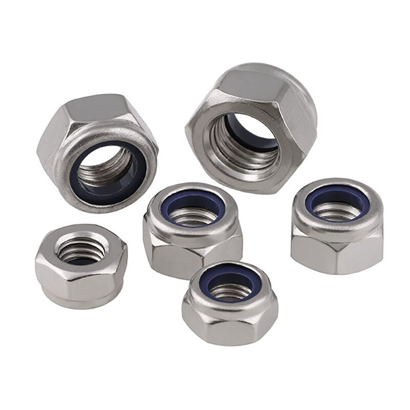 304 Stainless Steel Left Thread Hex Nut Self-locki... – Grandado