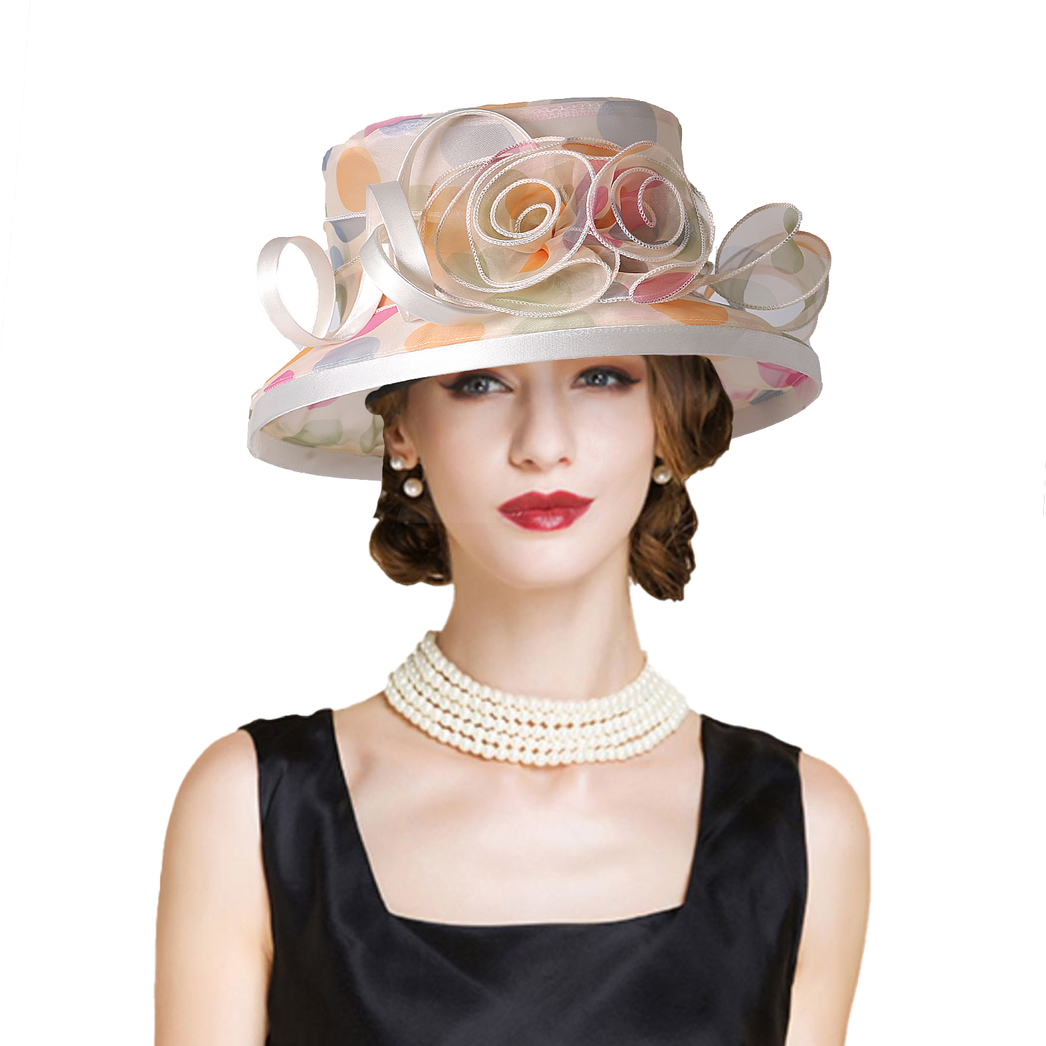 FS Summer Purple Red Fascinators Hat Tea Party Chu... – Grandado