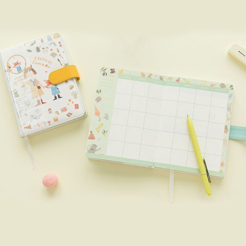 A5 Cute Cartoon Notebook Leather Diary Journal Pla... – Grandado