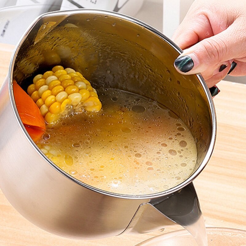 1000ml 304 Stainless Steel Multifunction Gravy Oil Soup Separator with ...
