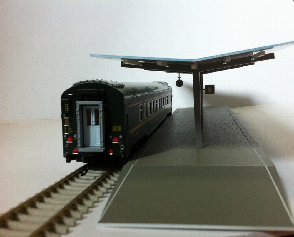 ZT002 Modelspoor Trein Platforms Trein Station 1:8... – Grandado
