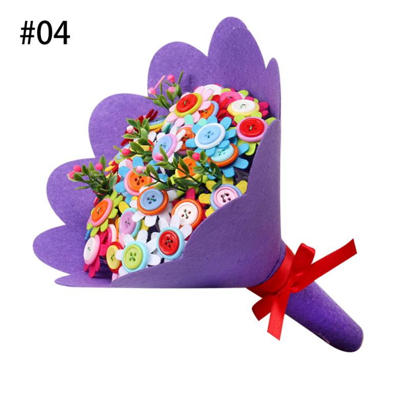 Children Educational Toys Buttons Flower DIY Craft... – Grandado