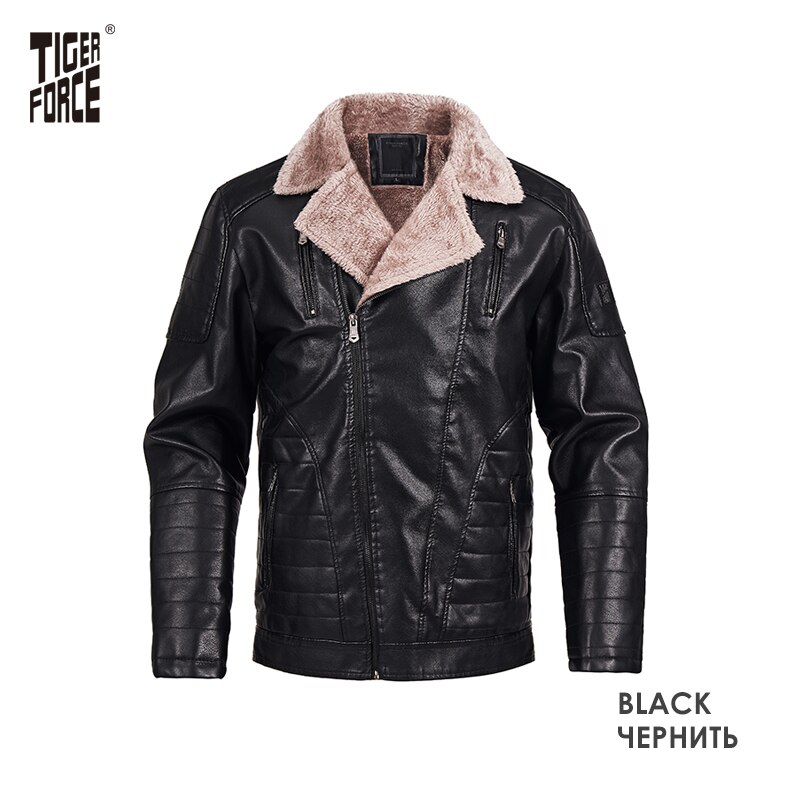 TIGER FORCE Man Jacket Leather Jackets Motorcycle ... – Grandado