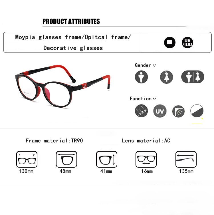Children Optical Glasses Frame tr90 Flexible Benda... – Vicedeal