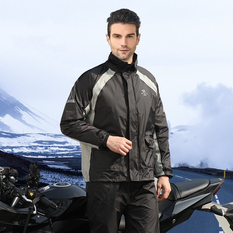 Riding Raincoat Men Waterproof Motorcycle Short Fi... – Grandado