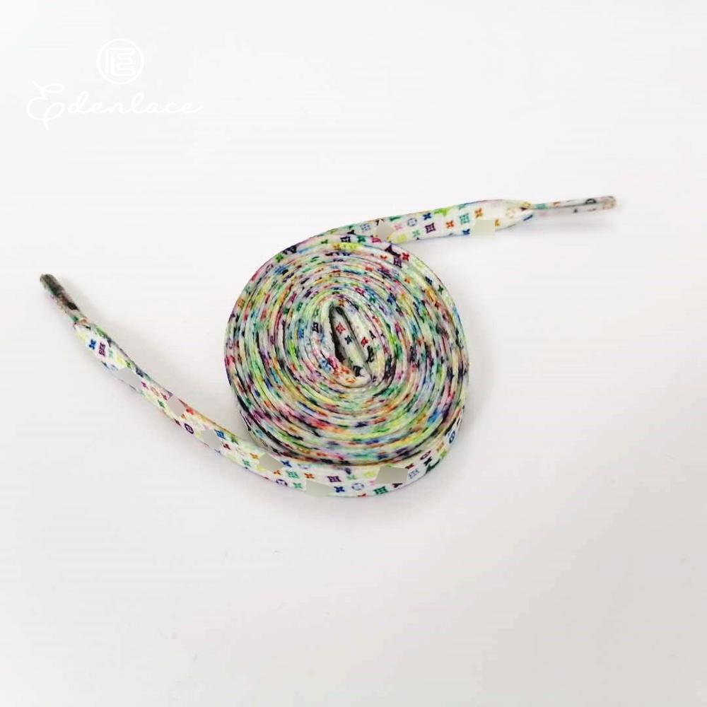 Printing Star And Flowers Shoelaces Double-sides P... – Grandado