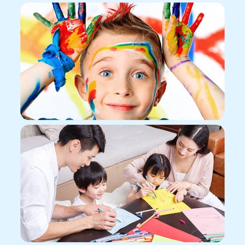 Children's Brush Set Wooden Box Kindergarten Paint... – Grandado Children's Brush Set Wooden Box Kindergarten Paint... – Grandado