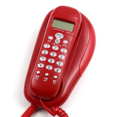 Retro home mini fixed Telephones hang up flatwise ... – Grandado