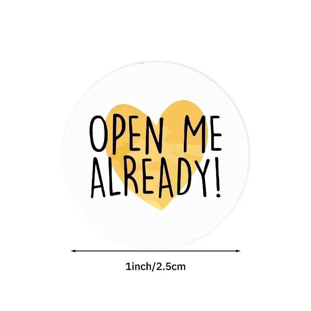 Open Me Al! Dank U Sticker Labels Voor Klant Waard... – Grandado