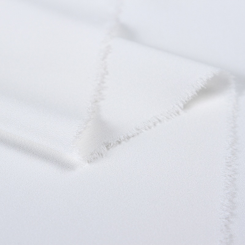 White Black Chiffon Fabric Shirt Dress Opaque Fabr... – Grandado