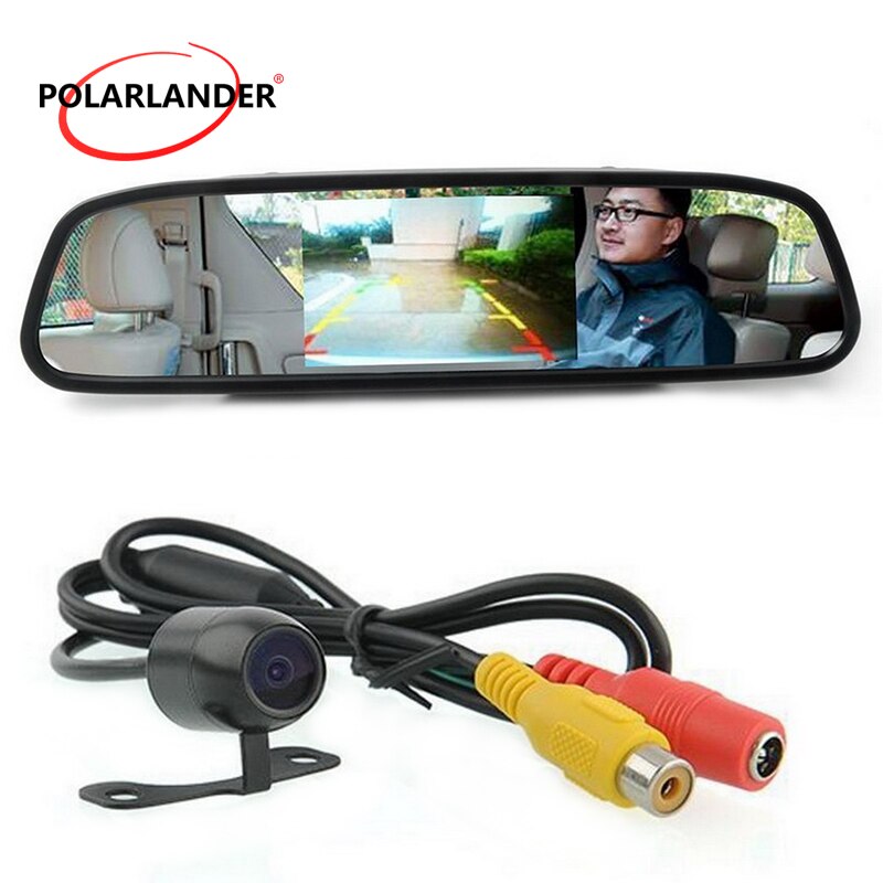 4.3 inch Car Rearview Mirror Monitor 2 AV input wi... – Grandado