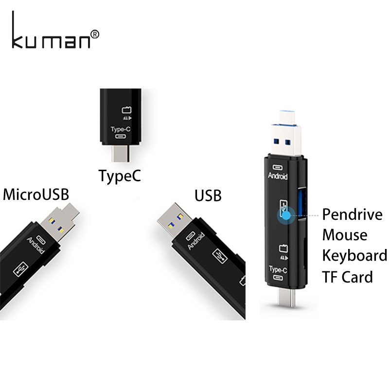 Kuman-lector de tarjetas OTG para teléfono, interf... – Grandado Kuman-lector de tarjetas OTG para teléfono, interf... – Grandado