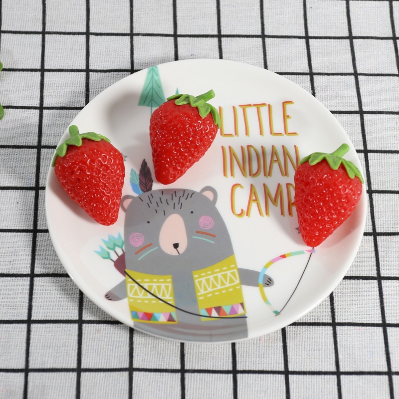 Melamine Cartoon Round Plate Dinner Breakfast Plat... – Grandado